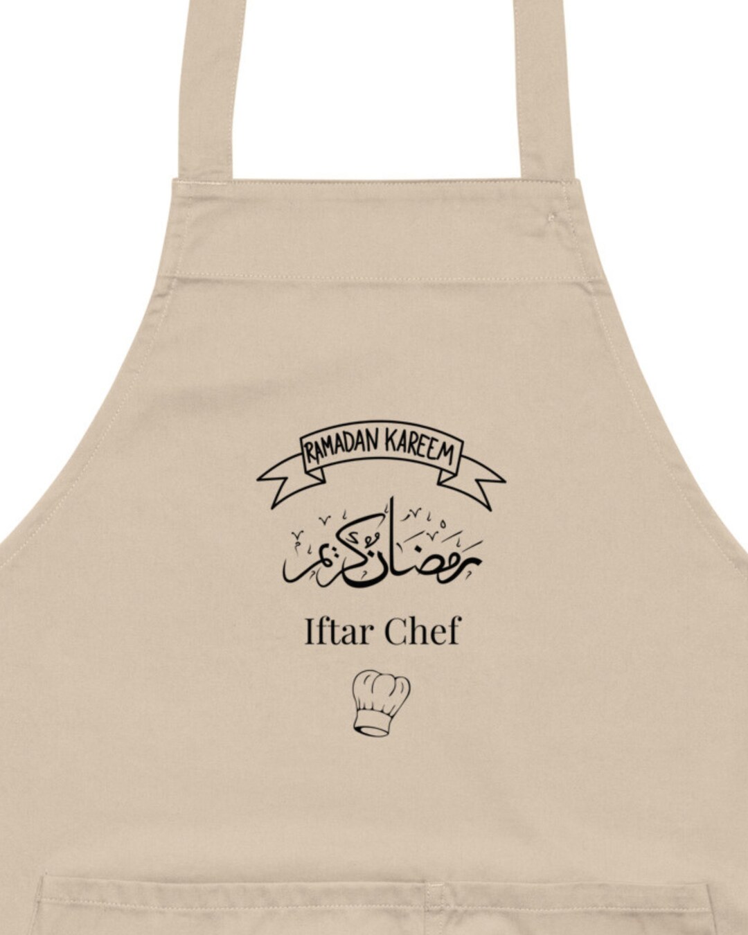 Ramadan Apron Iftar Chef Islamic Apron Organic Cotton Long Tie Straps ...