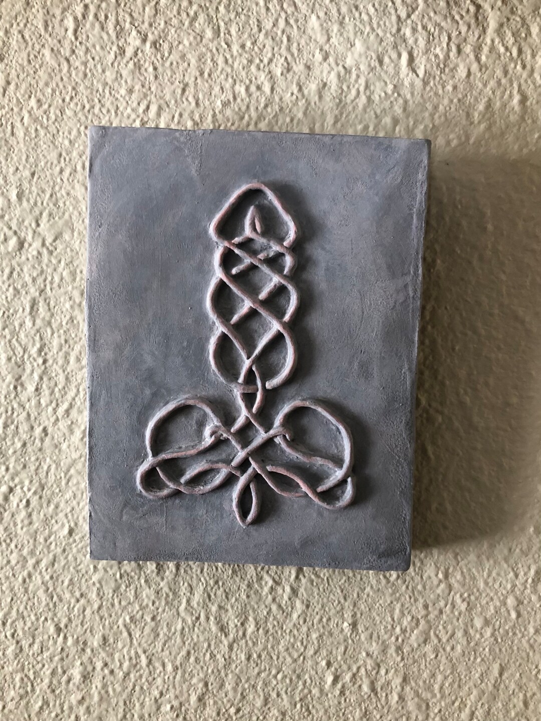 PHALLIC CELTIC KNOT Relief Sculpture Invoking Masculine Power and Good ...