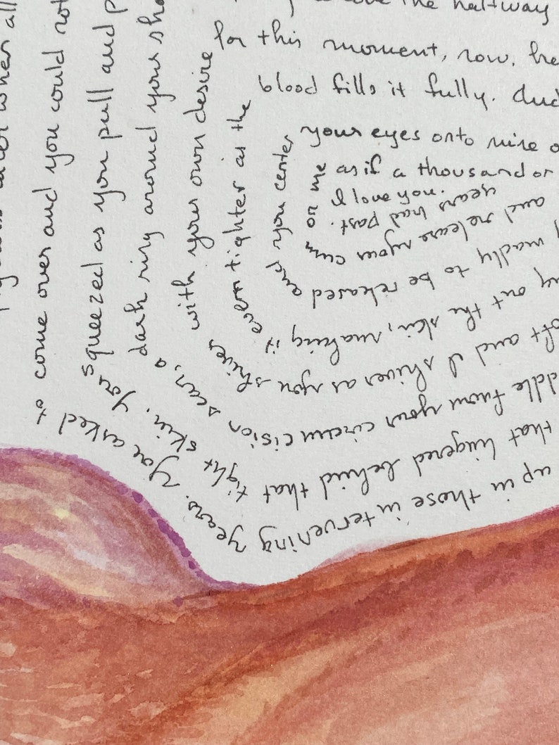 Mature ORIGINAL Male Genital Watercolor Portrait - PHALLUS EPHEMERA ...