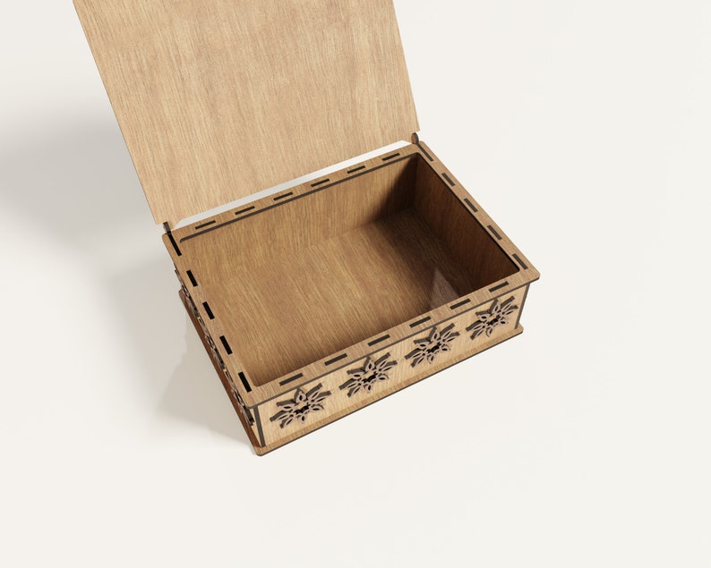 Jewelry Box With Opening Lid Laser Cut Files, Storage Box Cnc File ...