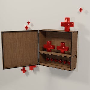 Buy Pharmacy Box for Wall Laser Cut Files / Storage Box Organiser SVG ...