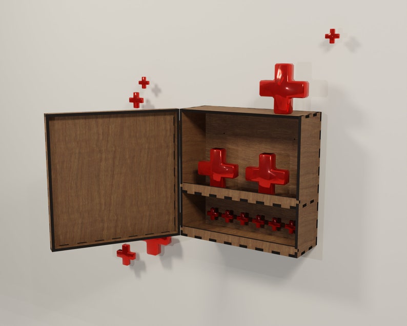 Pharmacy Box for Wall Laser Cut Files / Storage Box Organiser SVG ...