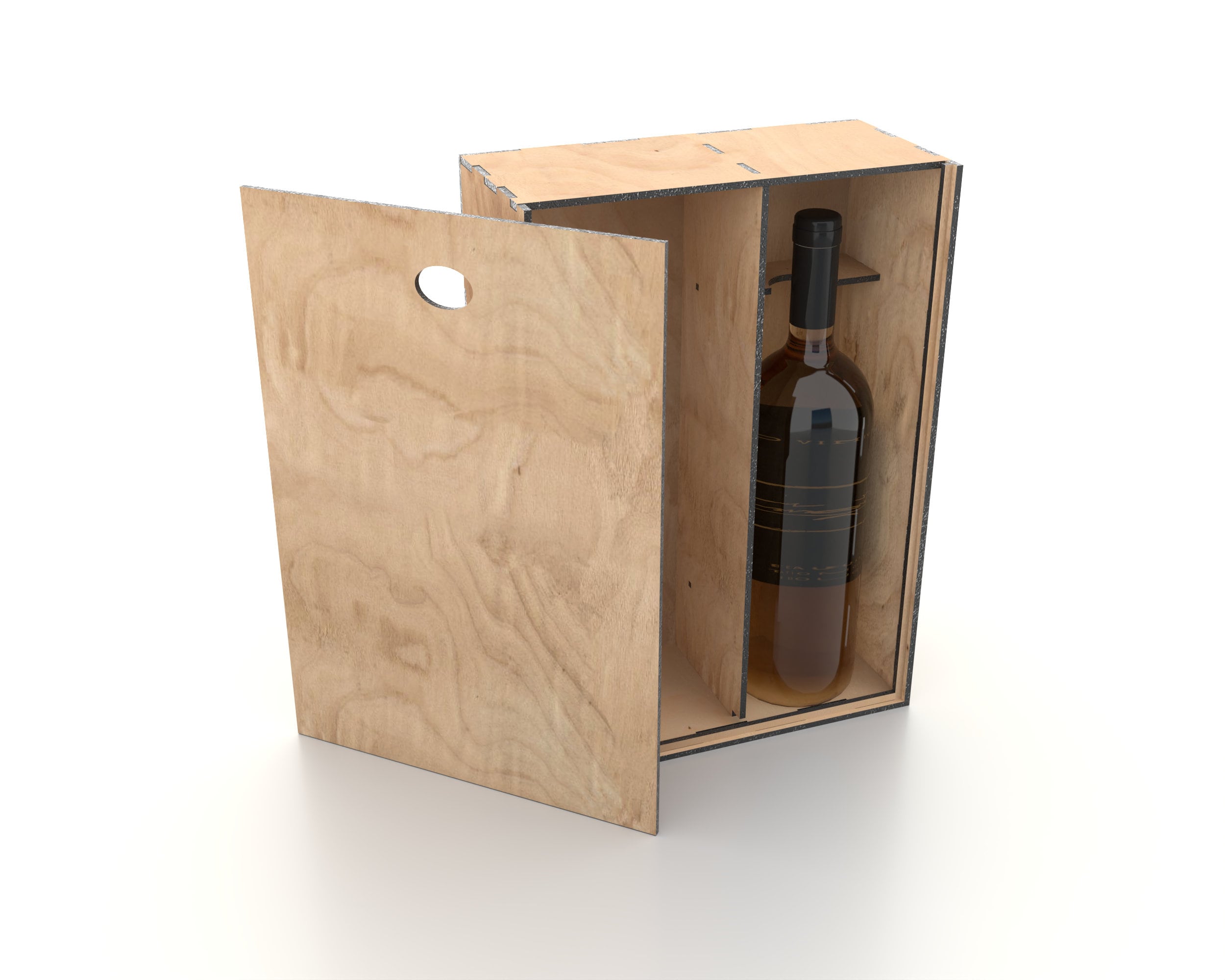 Wine Box With Sliding Lid / Gift Box for Wine Bottle SVG /customizable ...