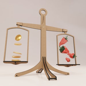 Balance Scale Laser Cut File | Kitchen Balance Scale Template Dxf ...