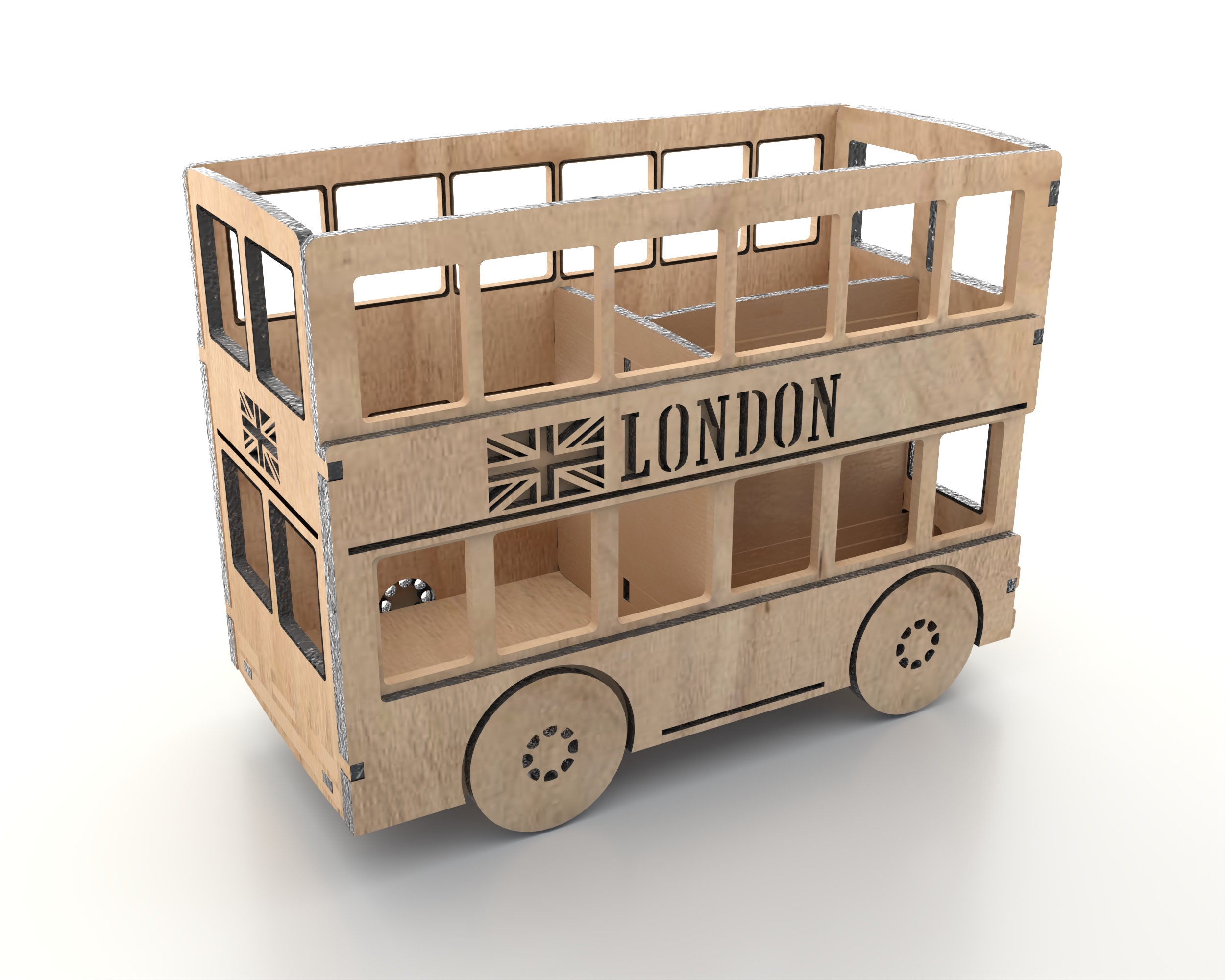 Pencil Stand London Bus SVG / Pen Holder Laser Cut Files / - Etsy