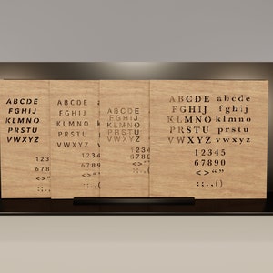 Set 4 Fonts for Cutting Out / Cut Out Letters Svg / Letters for Cnc ...