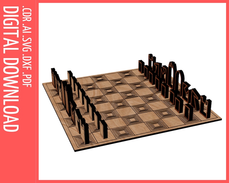 Laser Cut Vector Files SVG CNC Chess Svg / Outdoor Table Games - Etsy UK