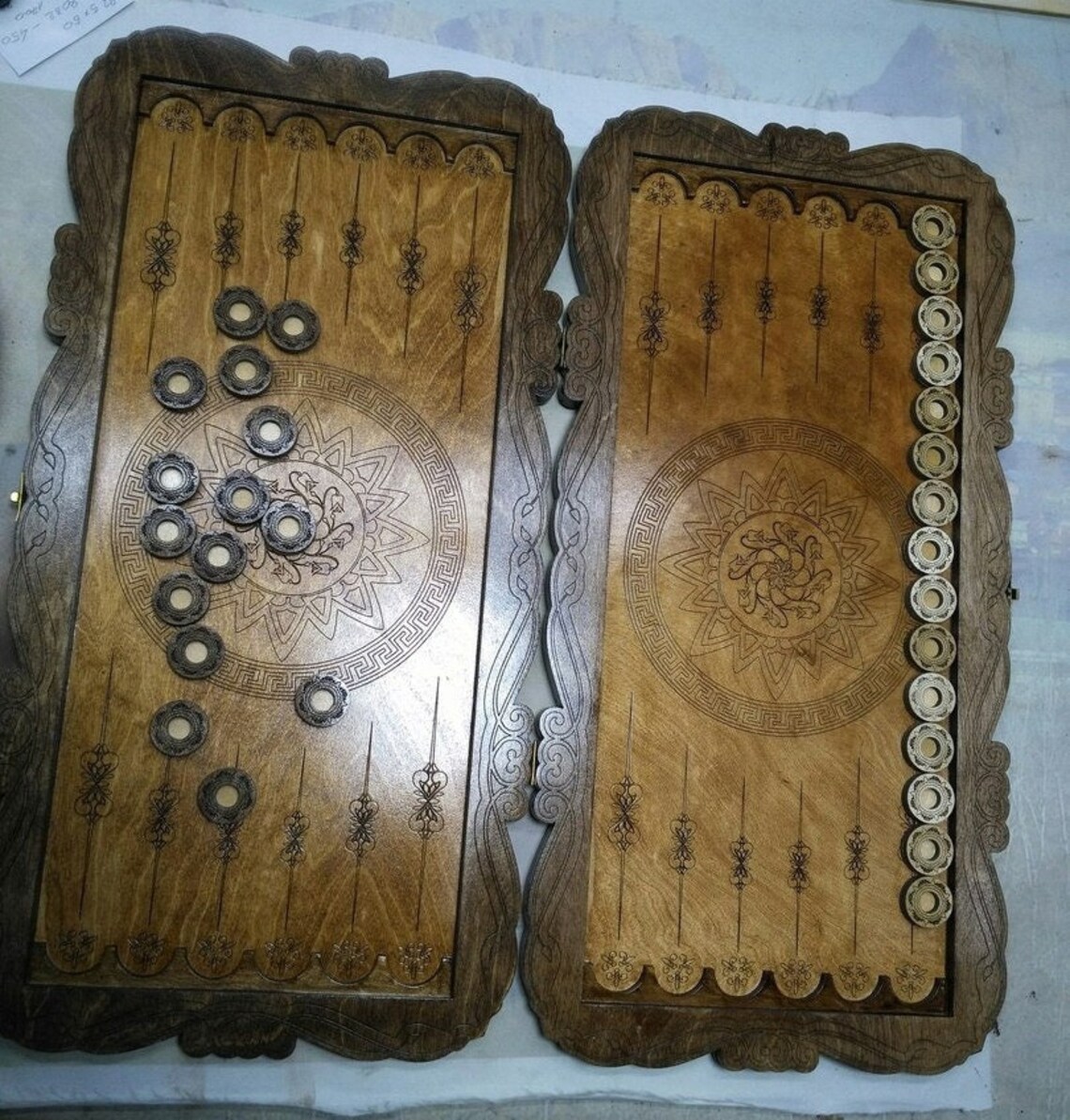 Backgammon Laser Cut Vector Files SVG CNC / Table Games Cnc - Etsy