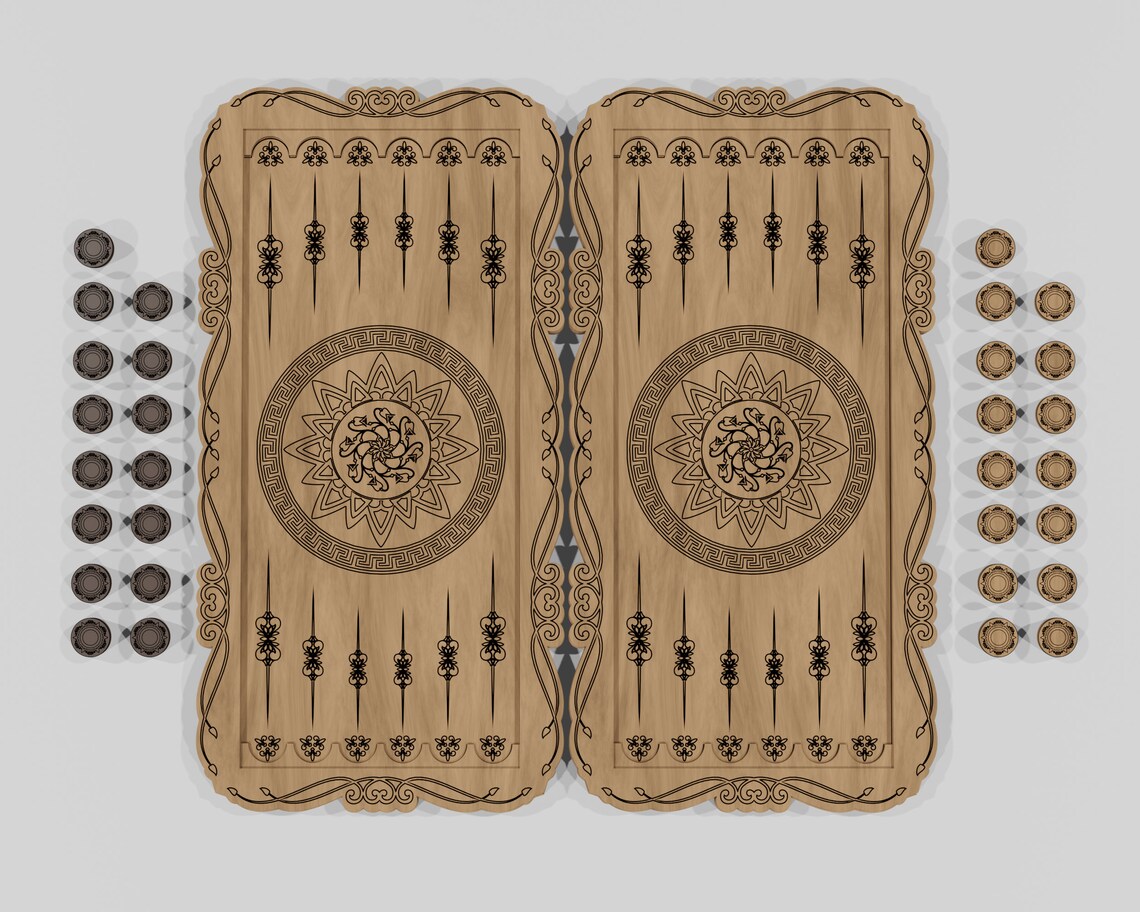 Backgammon Laser Cut Vector Files SVG CNC / Table Games Cnc - Etsy