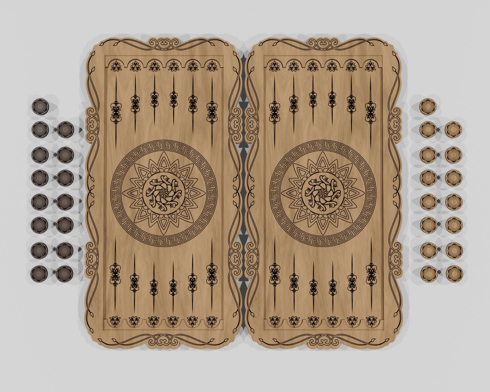 Backgammon Laser Cut Vector Files SVG CNC / Table Games Cnc, Wooden ...