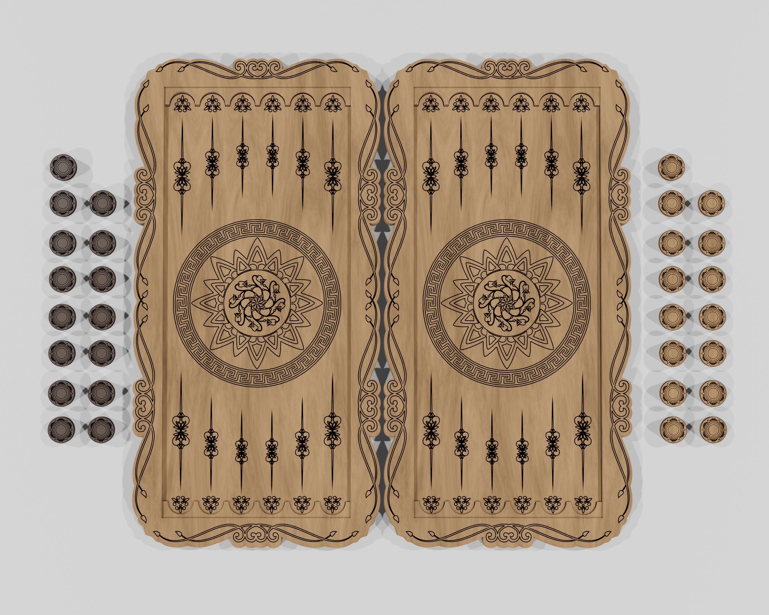 Backgammon Laser Cut Vector Files SVG CNC / Table Games Cnc, Wooden ...