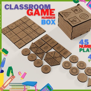 Number Box KIDS Education Game Laser Cut Files / Child Classroom Game ...