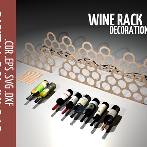 Laser Cut Files Wine Rack / Wine Standing 10 Bottle Storage SVG Laser ...
