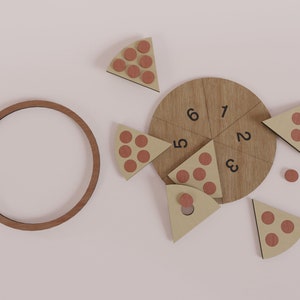 Puzzle for Baby Pizza Numbers Laser Cut Files, SVG, CDR / Baby Wooden ...