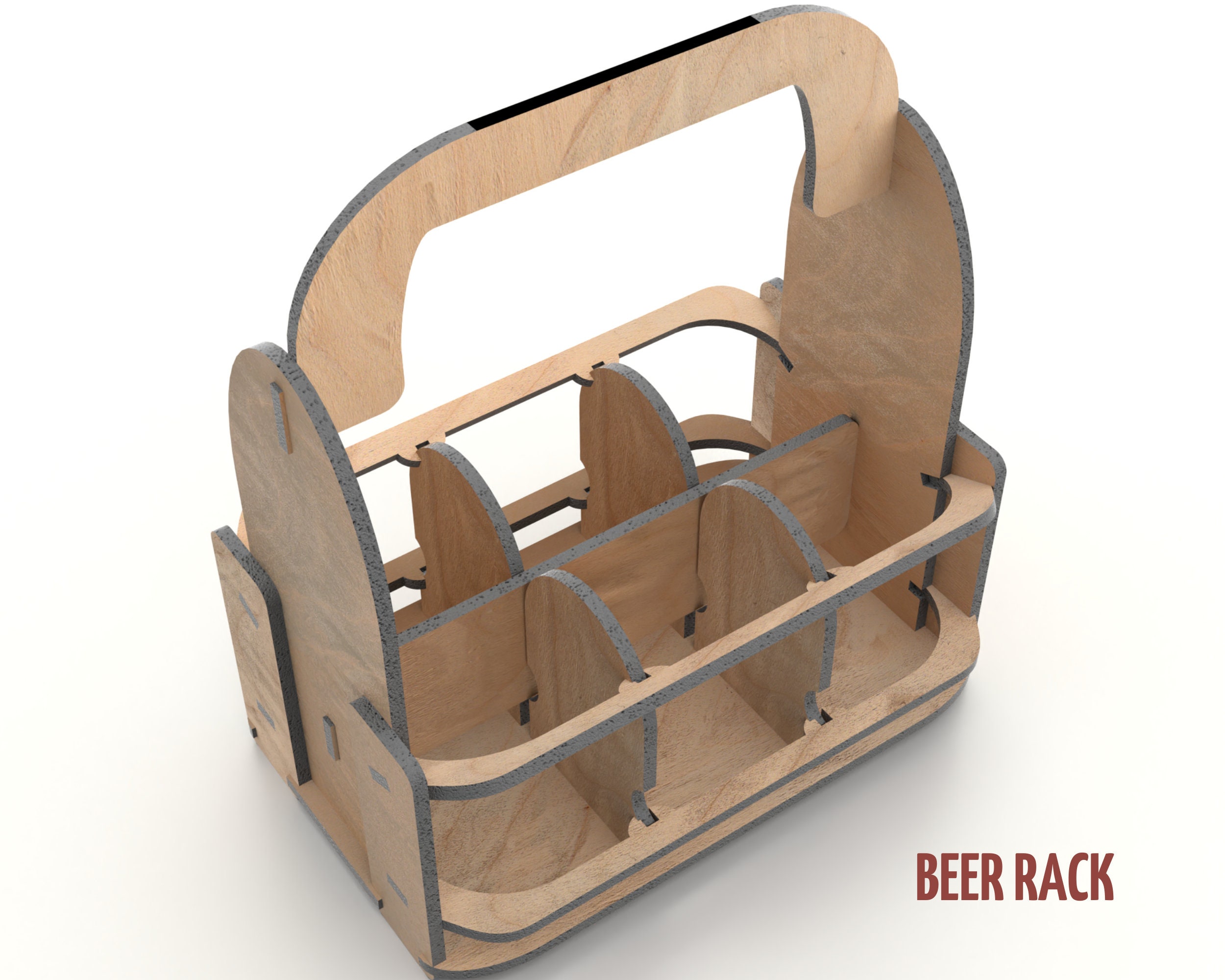 Beer Rack Laser Cut SVG Files / Wooden 6 Pack Beer Caddy - Etsy