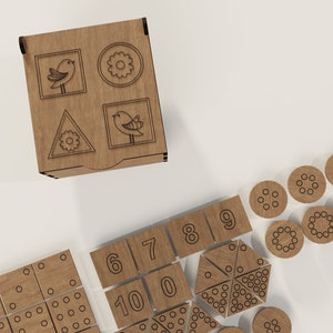 Number Box KIDS Education Game Laser Cut Files / Child Classroom Game ...