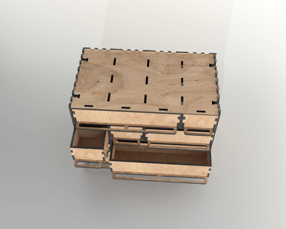 Storage Box Organiser SVG Laser Cut Files Cnc File Closet - Etsy