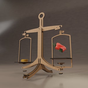 Balance Scale Laser Cut File | Kitchen Balance Scale Template Dxf ...