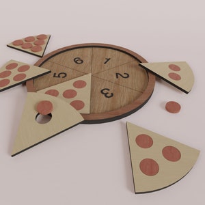 Puzzle for Baby Pizza Numbers Laser Cut Files, SVG, CDR / Baby Wooden ...