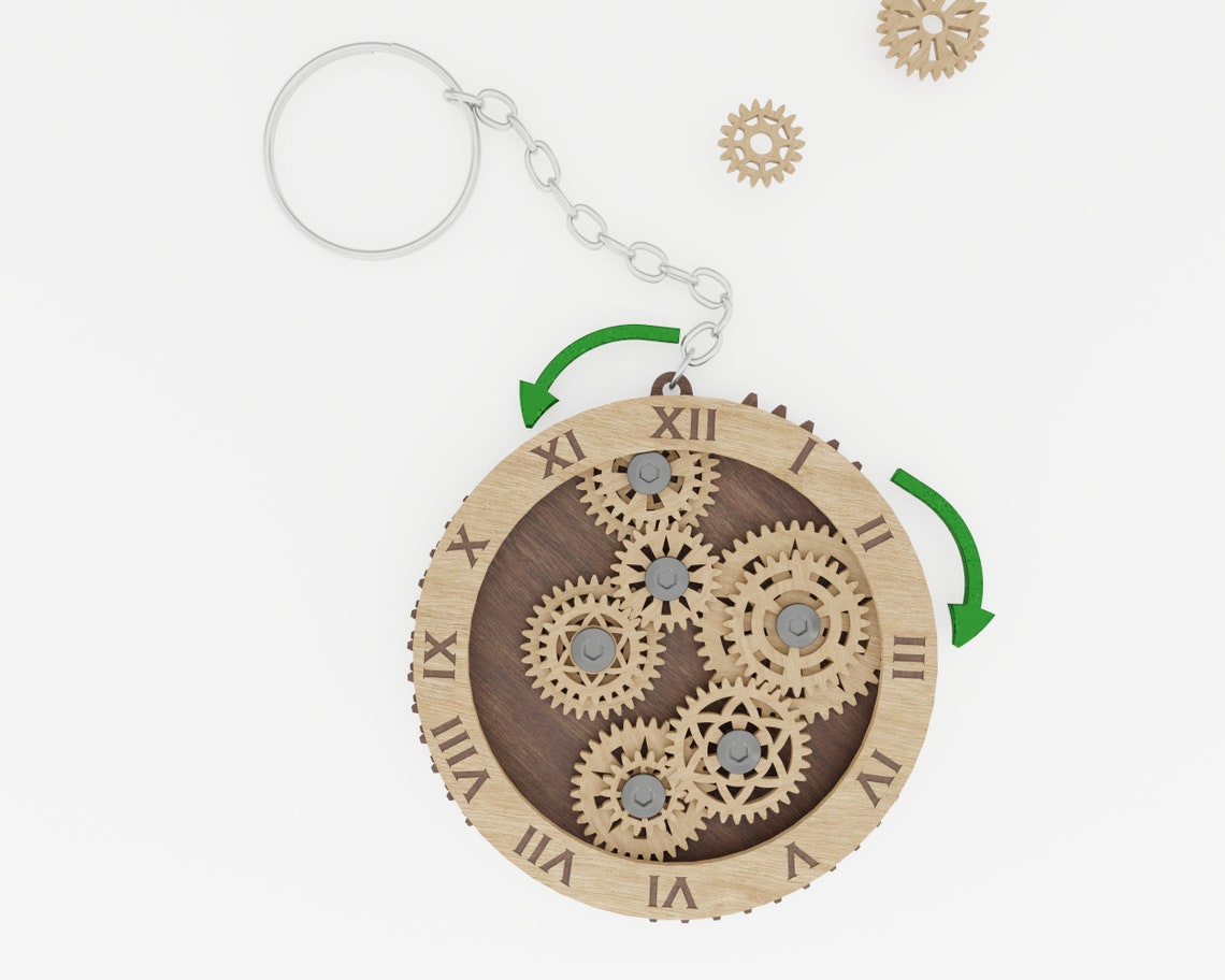 Steampunk Clock Pendant Gears Laser Cut Files Cnc Files for - Etsy