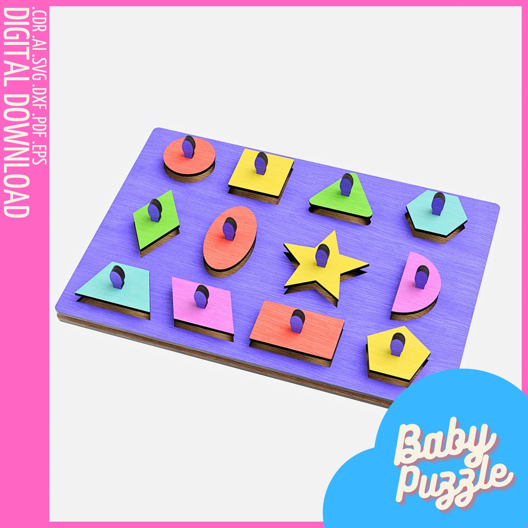 Educational Montessori Puzzles | Laser Cut File for Kids | 12 ...