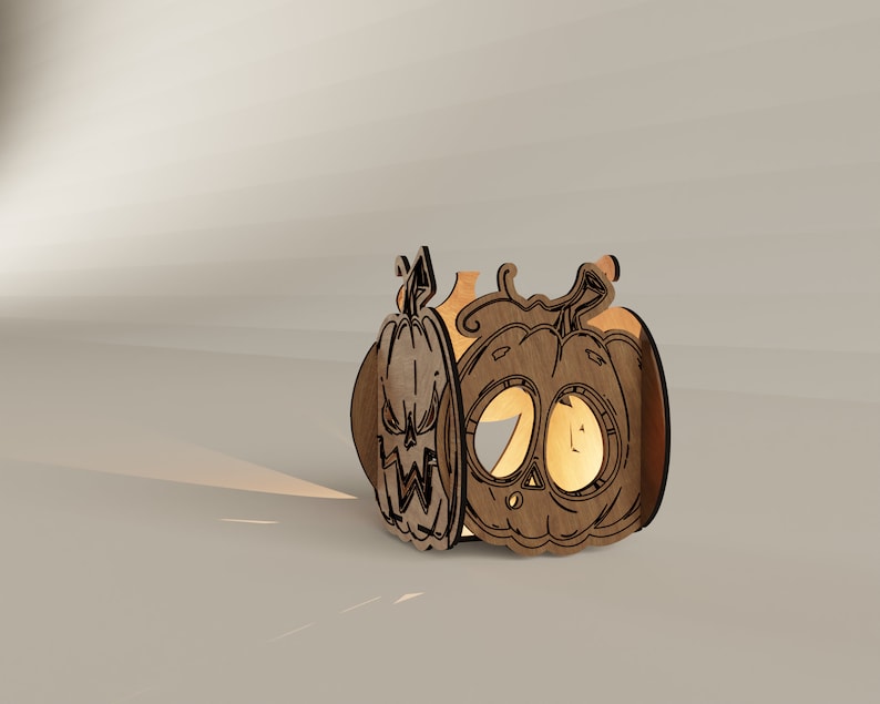Halloween Candlestick Lamp Laser Cut Files / Halloween Candle Holder ...