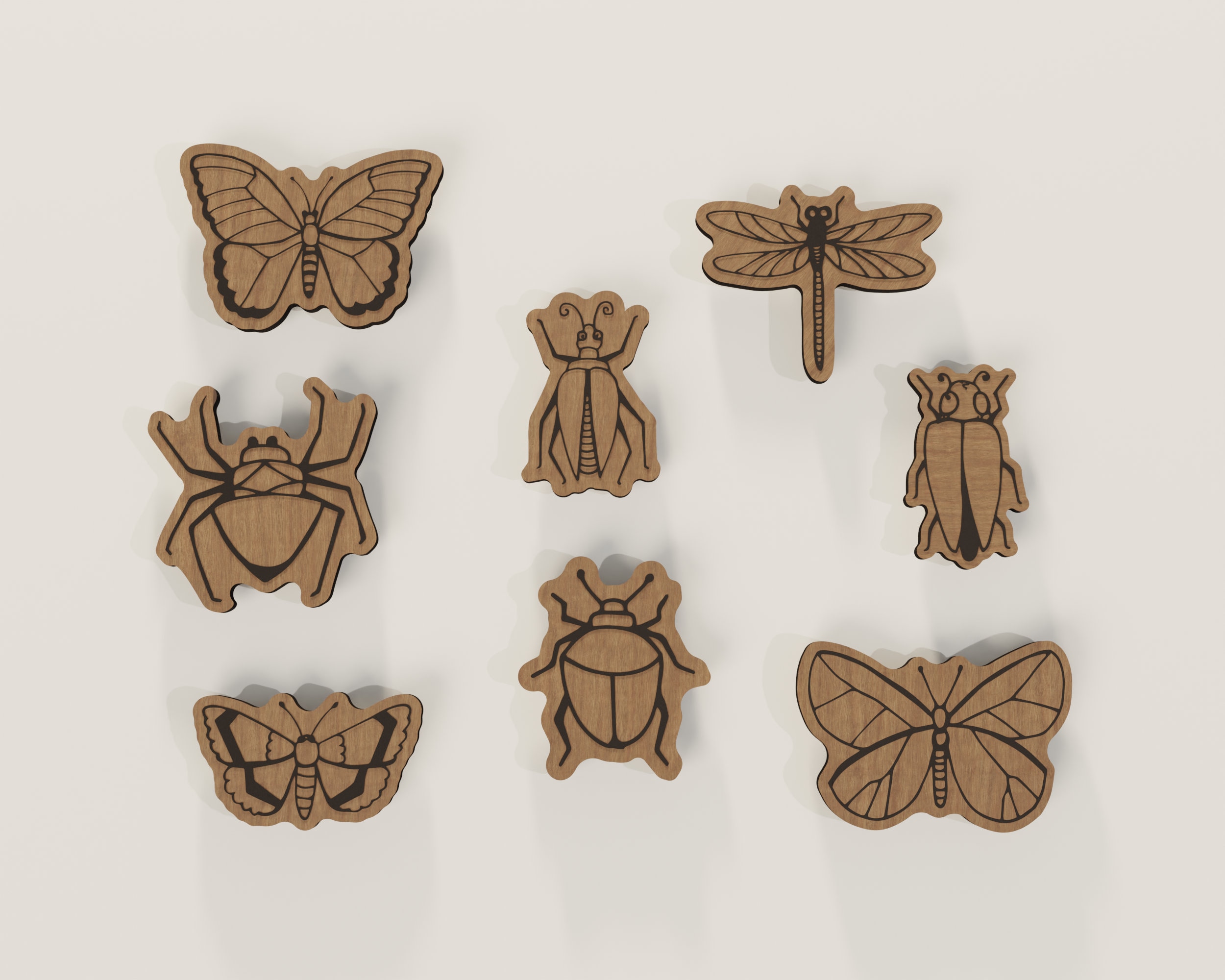 Puzzle for Baby Butterfly & Bugs Laser Cut Files, SVG, CDR / Baby ...