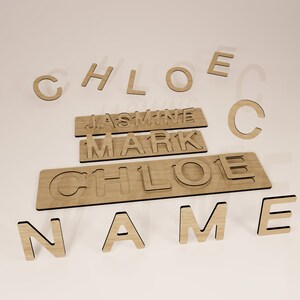 Name Puzzle SVG Digital Download Compatible With Glowforge / Alphabet ...