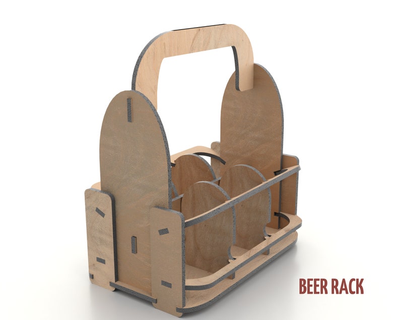 Beer Rack Laser Cut SVG Files / Wooden 6 Pack Beer Caddy | Etsy