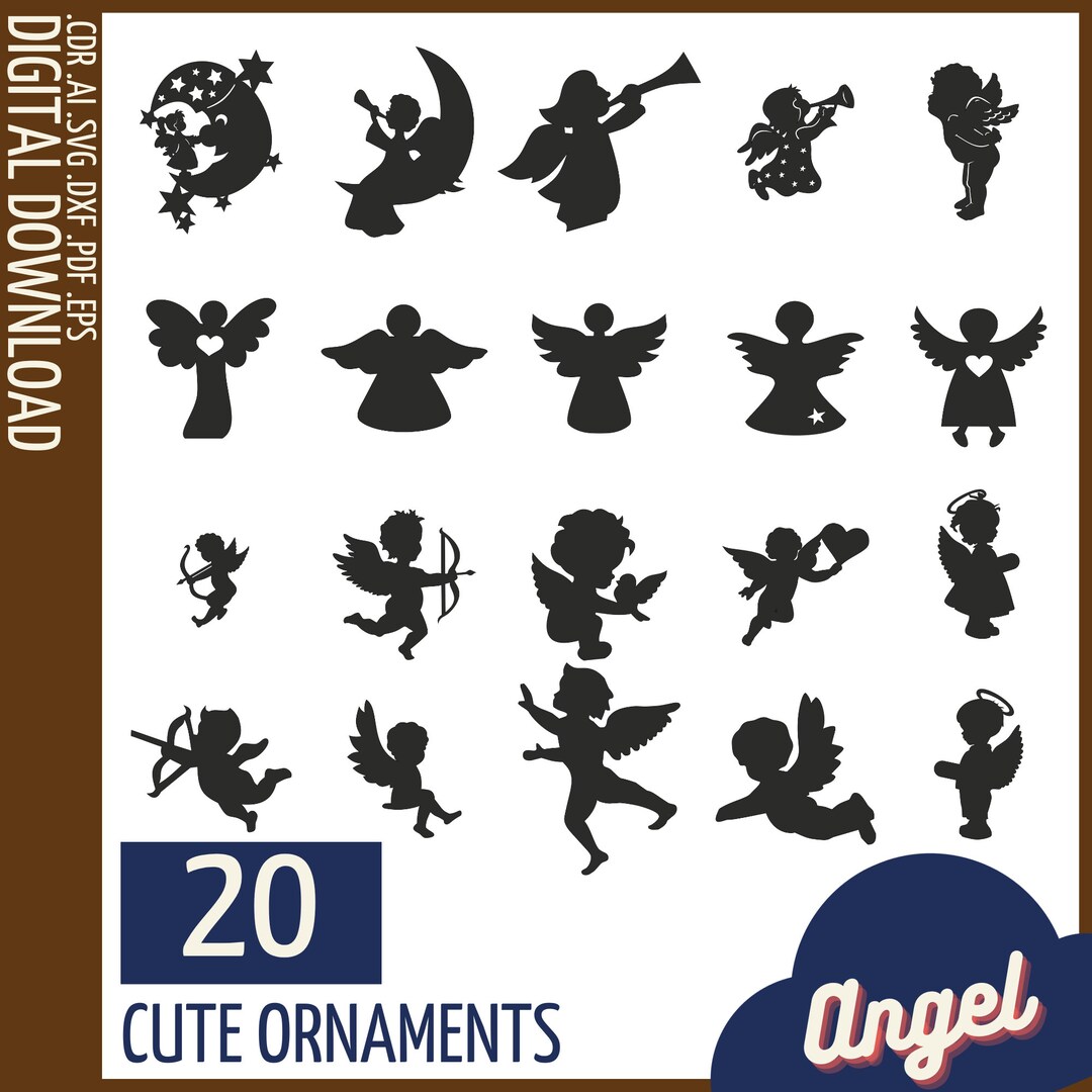 Cricut Wonderland: Angel Plotter Files Bundle - SVG, DXF, PNG - Create ...