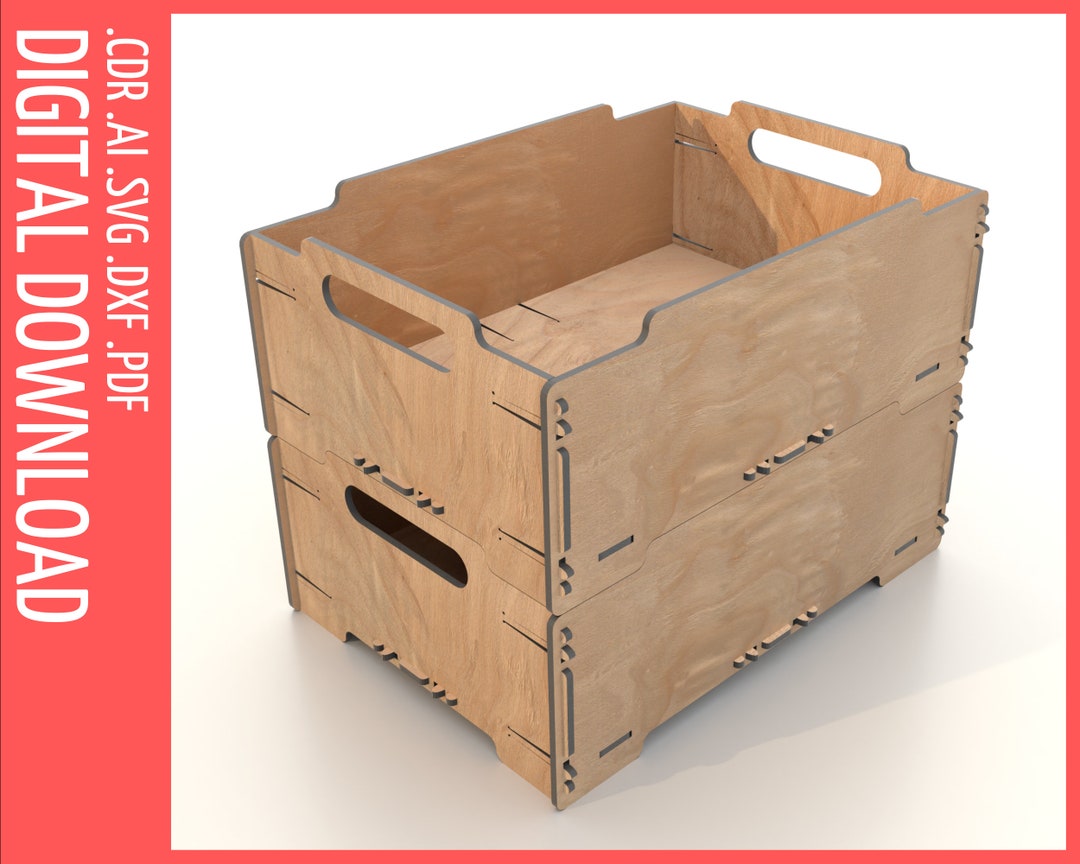 Toolbox Wooden Laser Cut Files, Cnc Files | Storage Box Organizer SVG ...