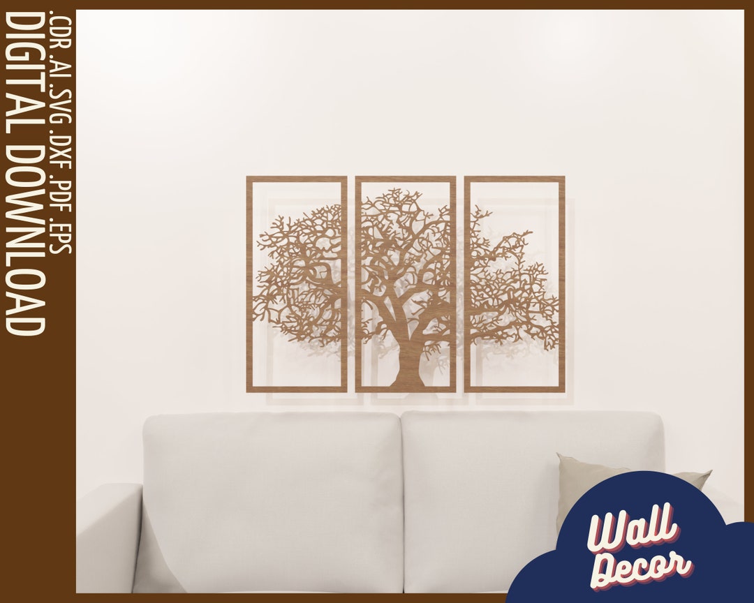 Nature Tree Wall Decor Svg Laser Cut Files / Perfect for Glowforge ...