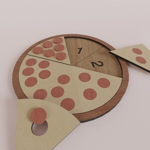 Puzzle for Baby Pizza Numbers Laser Cut Files, SVG, CDR / Baby Wooden ...