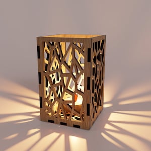 6 Modern Laser Cut Table Lamp Designs - Glowforge & CNC Templates / DIY ...