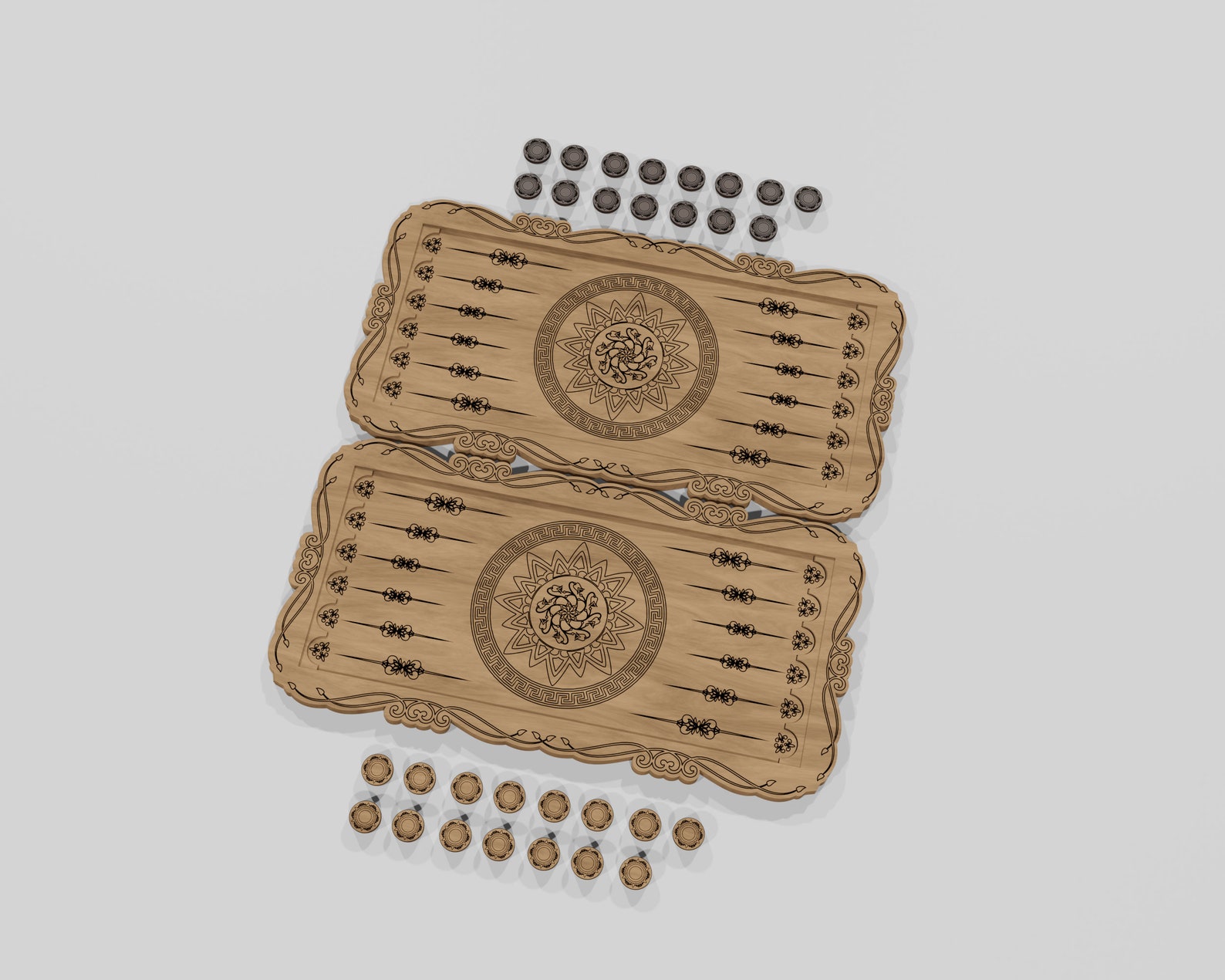 Backgammon Laser Cut Vector Files SVG CNC / Table Games Cnc - Etsy