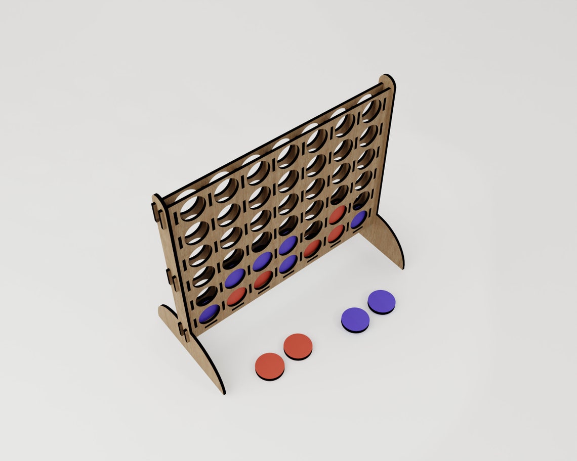 Connect Four Board Game Laser Cut Files / Board Game for Kids - Etsy