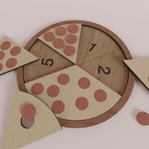 Puzzle for Baby Pizza Numbers Laser Cut Files, SVG, CDR / Baby Wooden ...