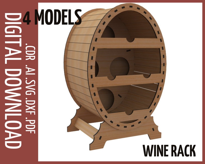 Bottle Mini Bar Holder SVG / Wine Rack Laser Cut Files / Wine - Etsy