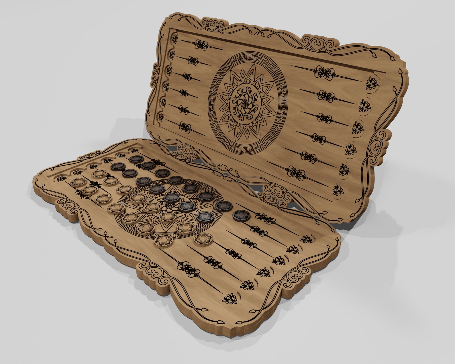 Backgammon Laser Cut Vector Files SVG CNC / Table Games Cnc - Etsy