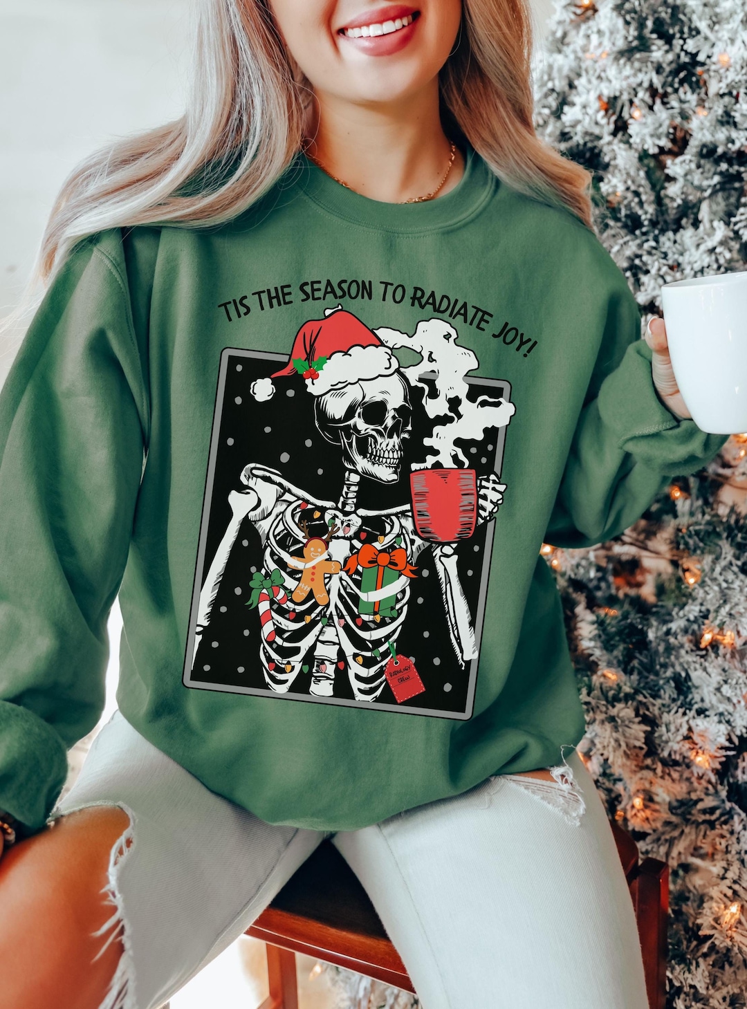 Rad Tech Christmas Sweatshirt, Radiology Gifts, X-ray Tech Skeleton ...