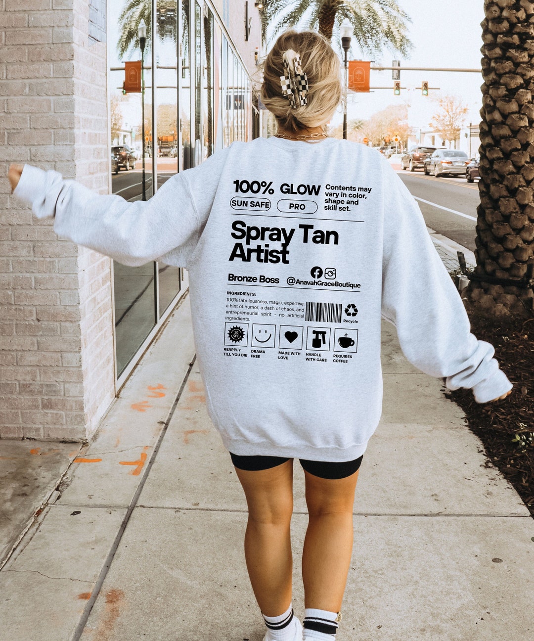 Personalized Spray Tan Artist Sweatshirt Spray Tan Tech Custom Spray ...