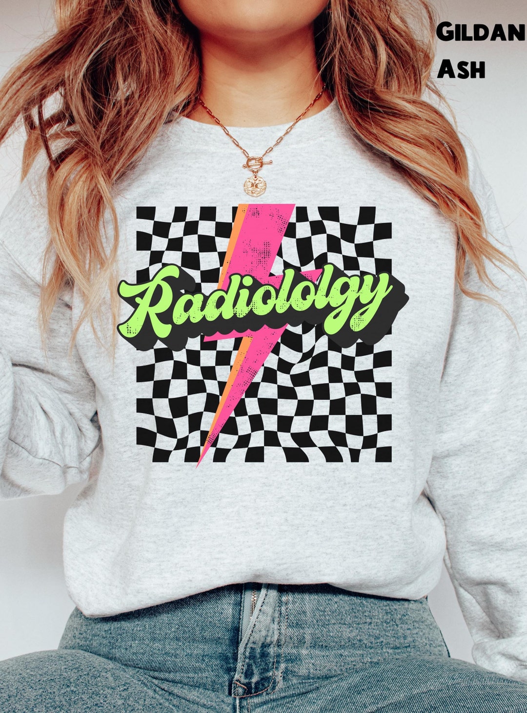 Retro Radiology Sweatshirt Cozy Crewneck Lightning Bolt Radiology ...