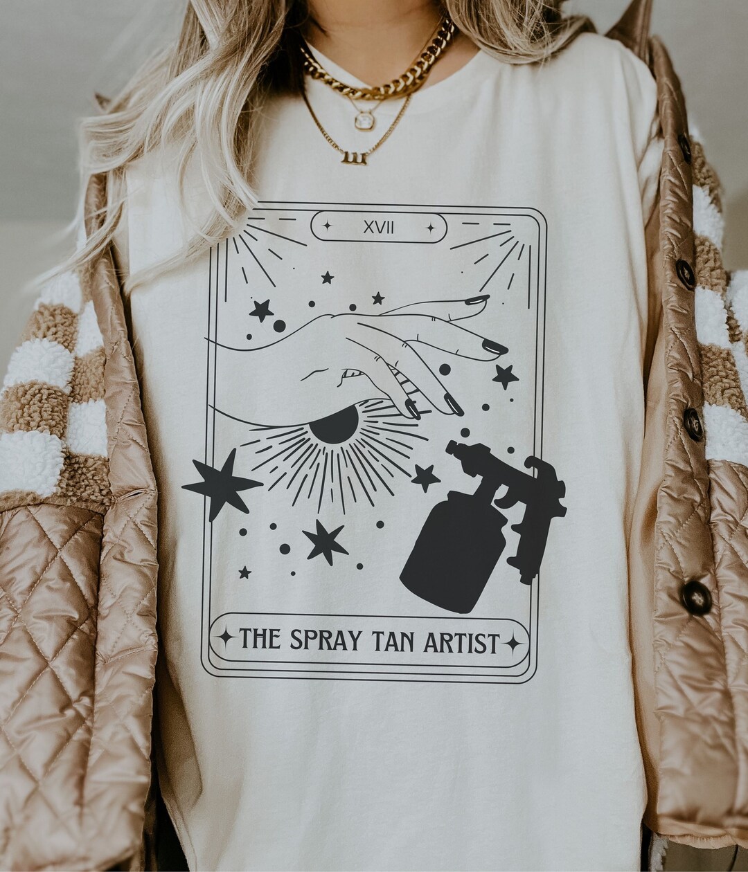 Spray Tan Artist Shirt Celestial Tanning Salon Owner Apparel Sunless ...