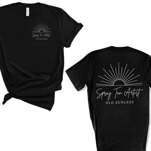Custom Spray Tan Artist Shirt - Salon Spa Business Name Shirts ...