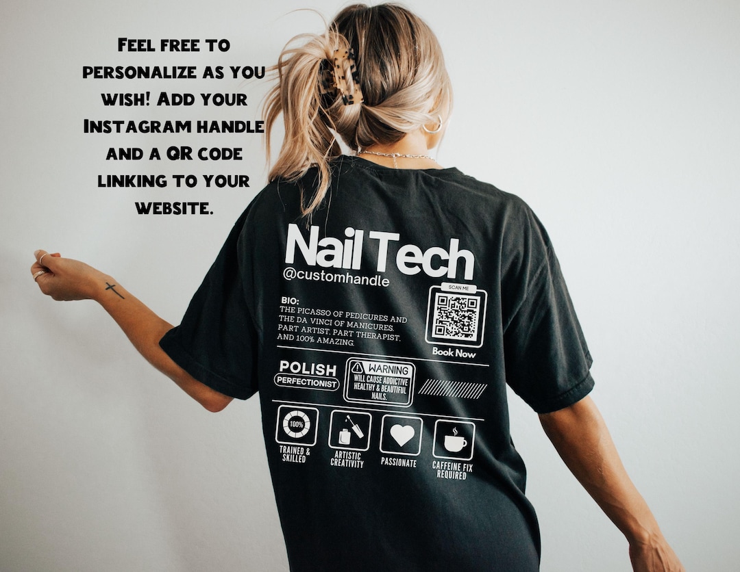 Custom Nail Tech Shirt Nail Tech Gift Cosmetology Gifts Manicurist T ...