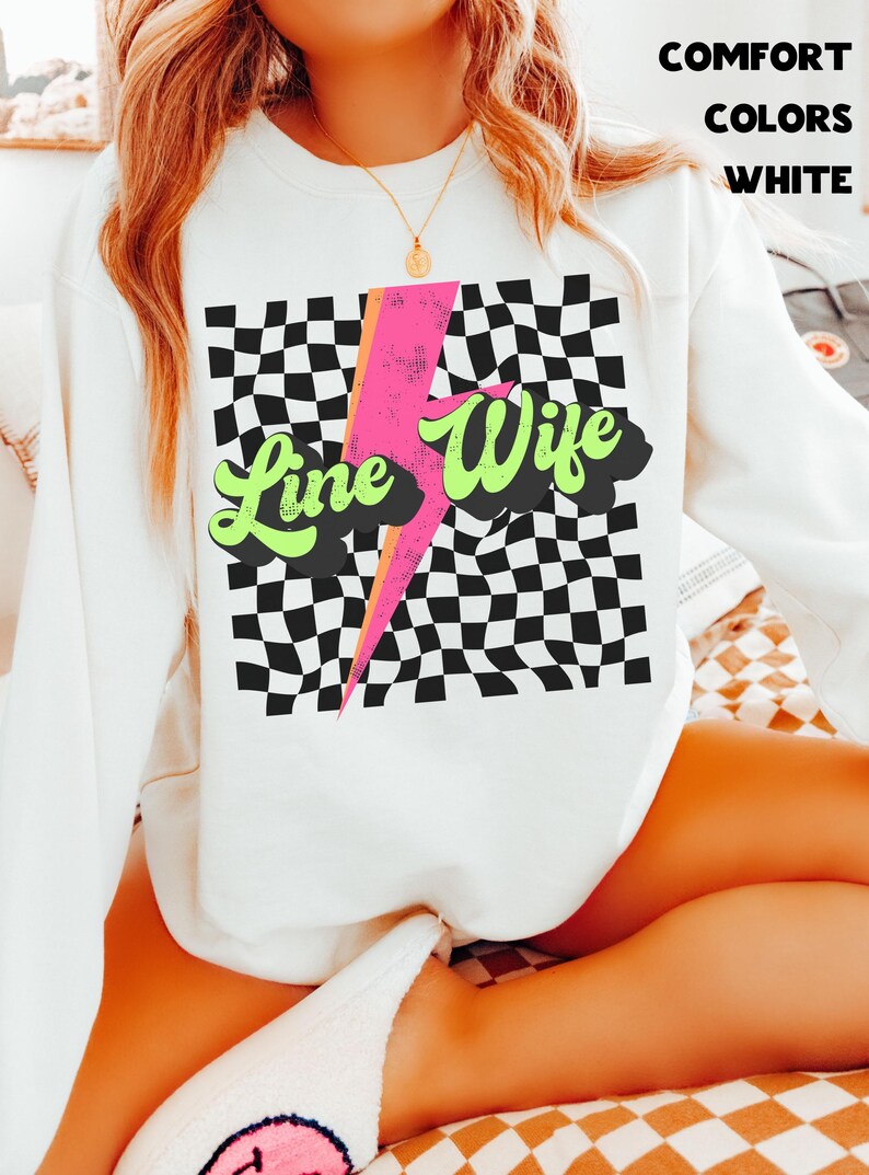 Retro Line Wife Sweatshirt | Lineman's Wife Gift | Blue Collar Wife ...