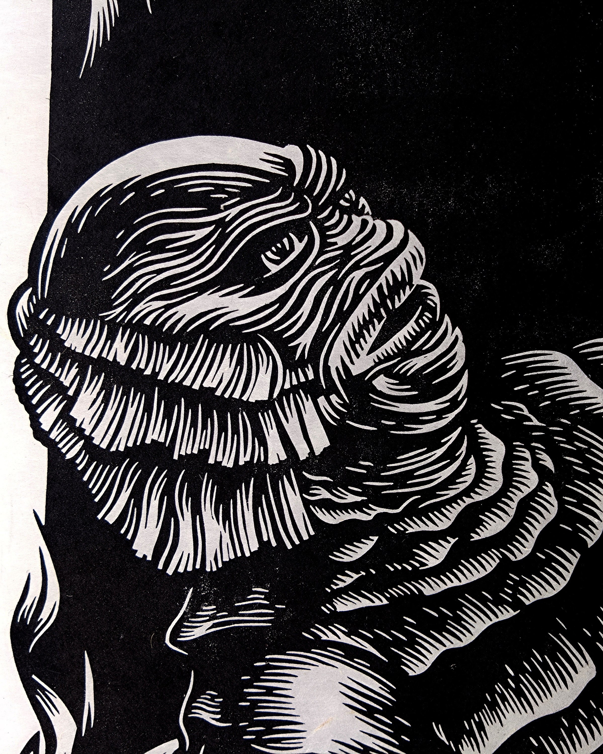Creature From the Black Lagoon Linocut Relief Print - Etsy