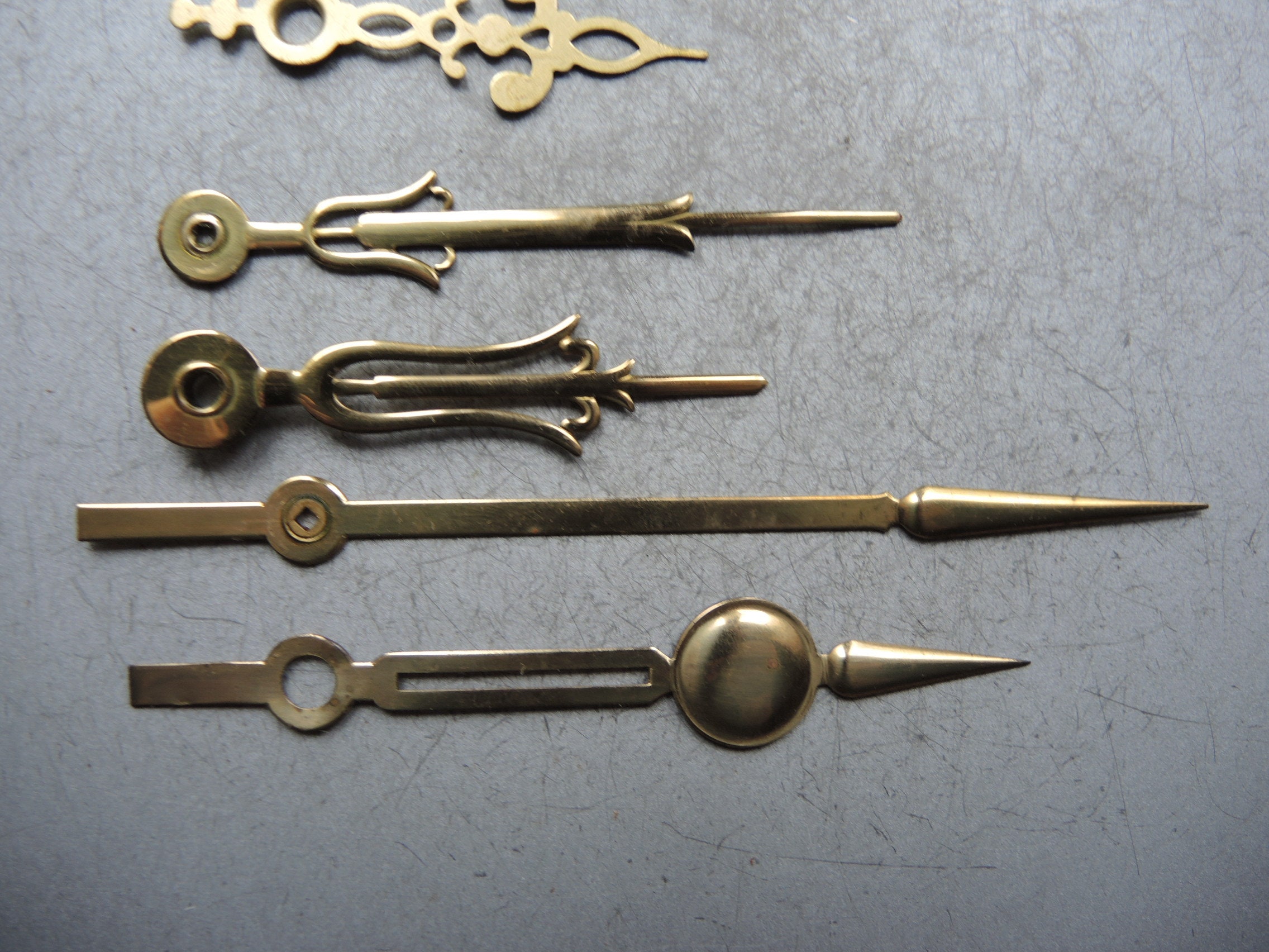 4 Sets Vintage Brass Metal Clock Hands From Chime Mantle Black - Etsy