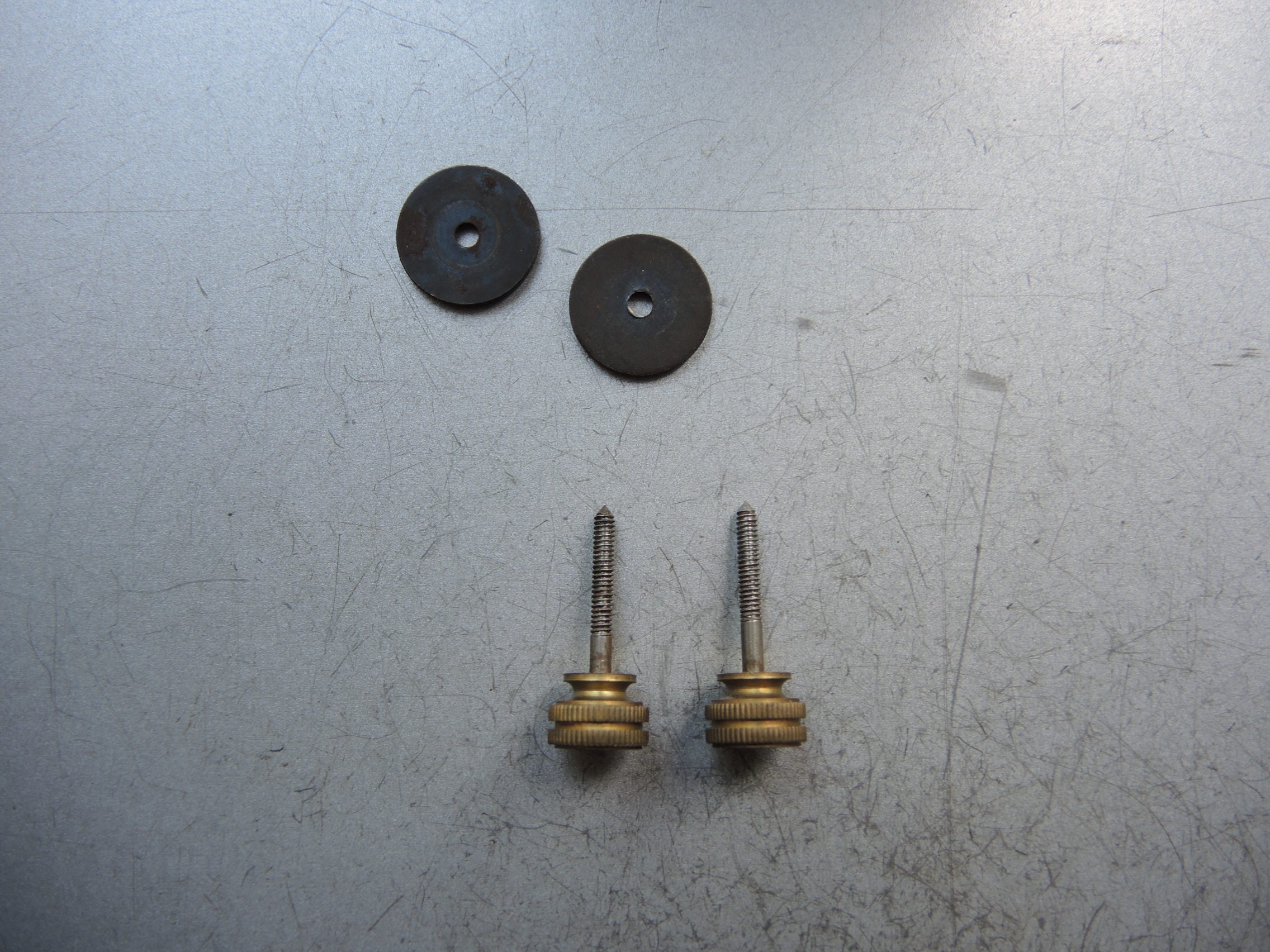 Set of Antique Brass Head Clock Movement Mount Fixation Screws / German ...