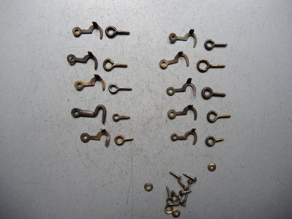 10 Sets of Antique Solid Brass and Metal Clock Case Hooks / - Etsy